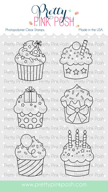 Pretty Pink Posh - Birthday Cupcakes Stamp Set, Pretty Pink Posh ...