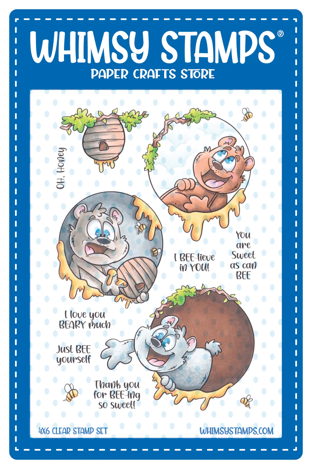 Whimsy Stamps - Honeybear Clear Stamps, Whimsy Stamps - Stamps & dies ...