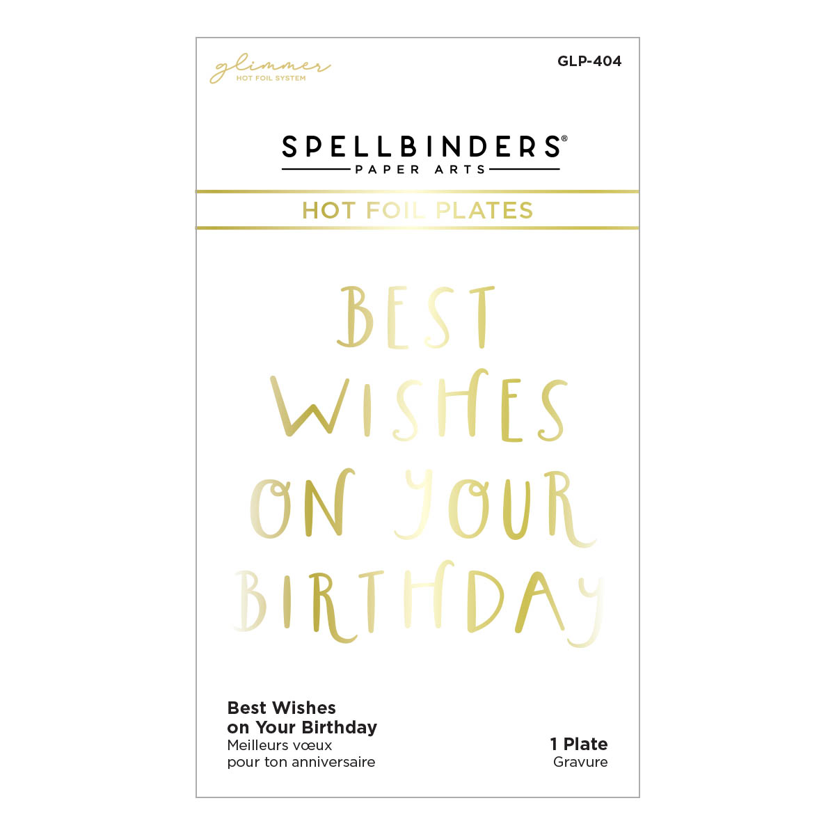Spellbinders - Best Wishes on Your Birthday Glimmer Hot Foil Plate from ...