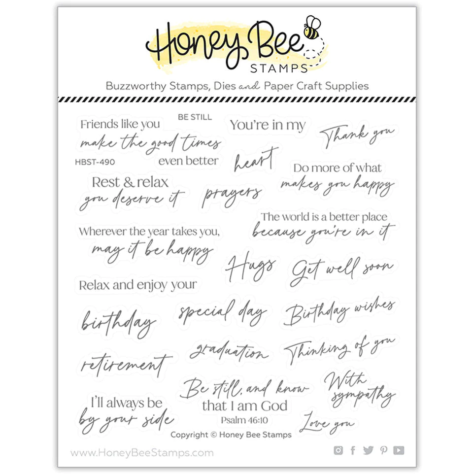Honey Bee - Be Still 6x6 Stamp Set, Honey Bee Stamps - Stamps & dies ...