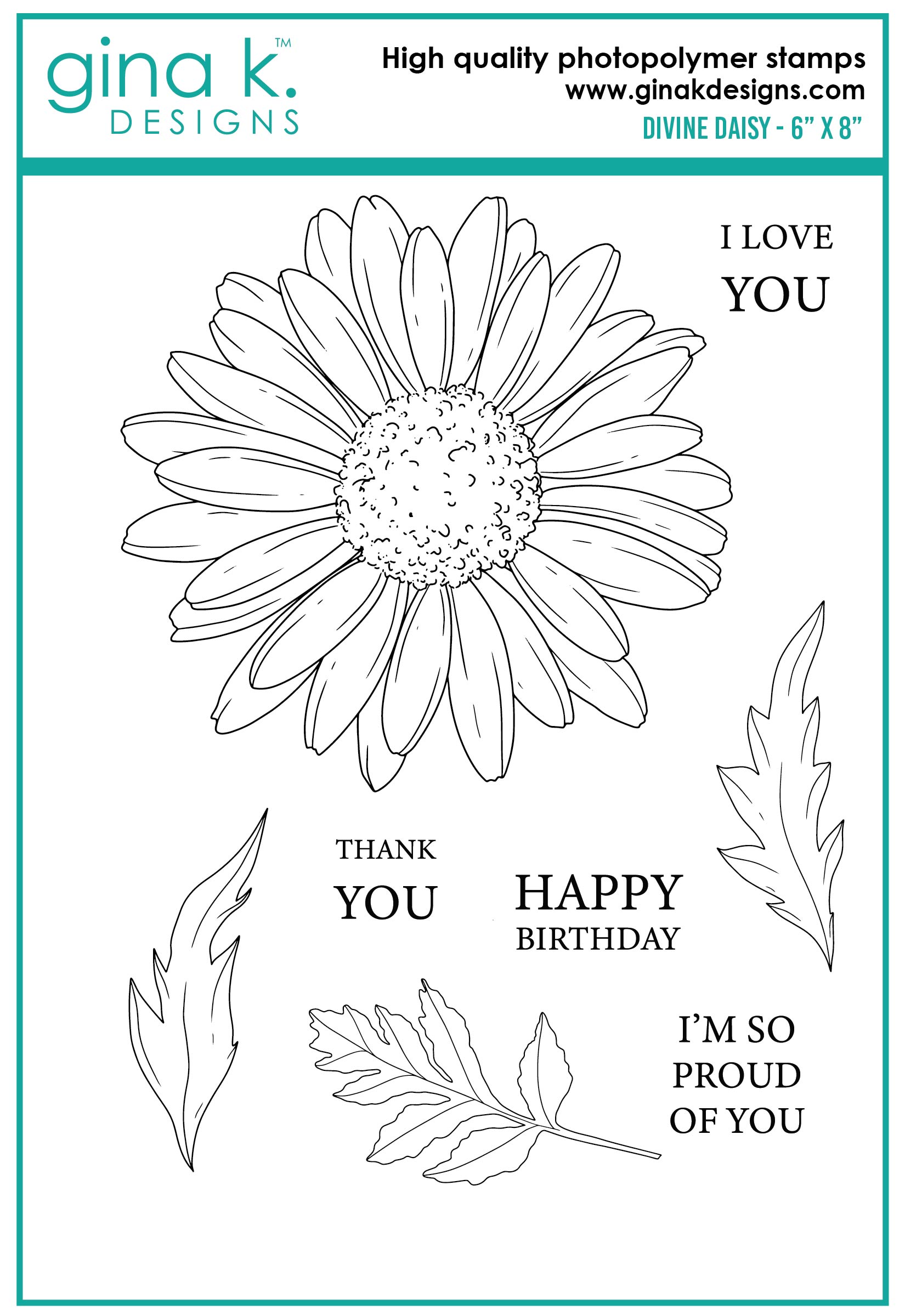 Gina K Designs - Divine Daisy - STAMPS, Gina K Designs - Stamps & dies ...