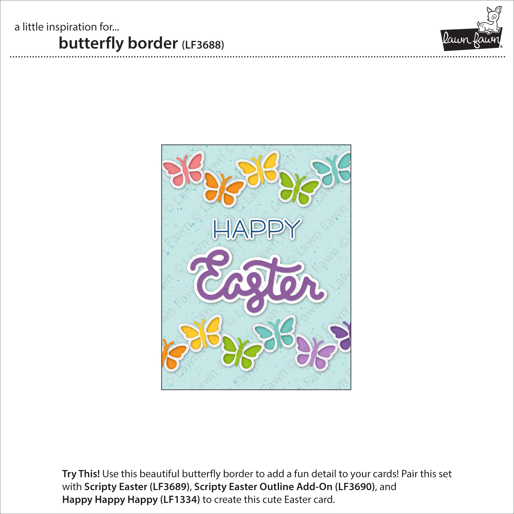 *NEW* - Lawn Fawn - butterfly border, Lawn Fawn - Stamps & dies: Dies ...