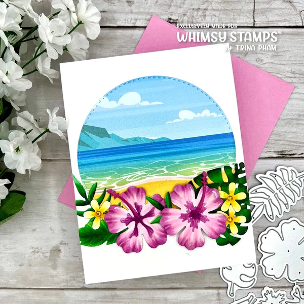 Whimsy Stamps - Slimline Paper Pack - Just Beachy, Whimsy Stamps ...