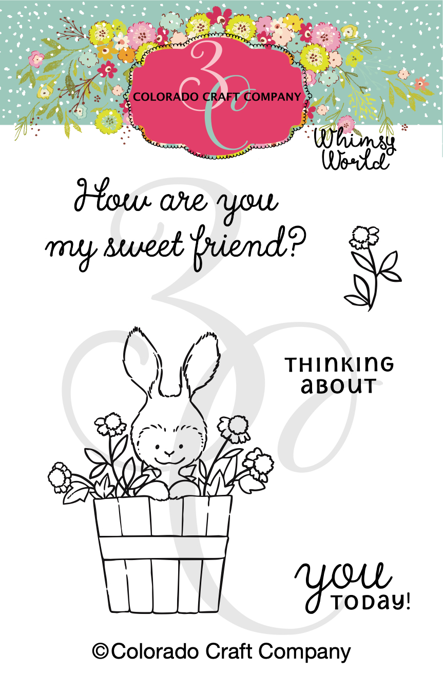 Colorado Craft Company - Whimsy World~Bunny Bushel Mini 2 x 3 Clear ...