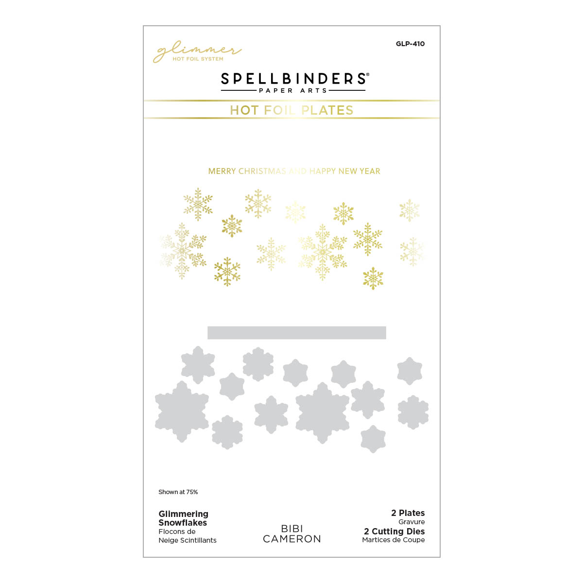 Spellbinders - Glimmering Snowflakes Hot Foil Plate & Die Set from the ...