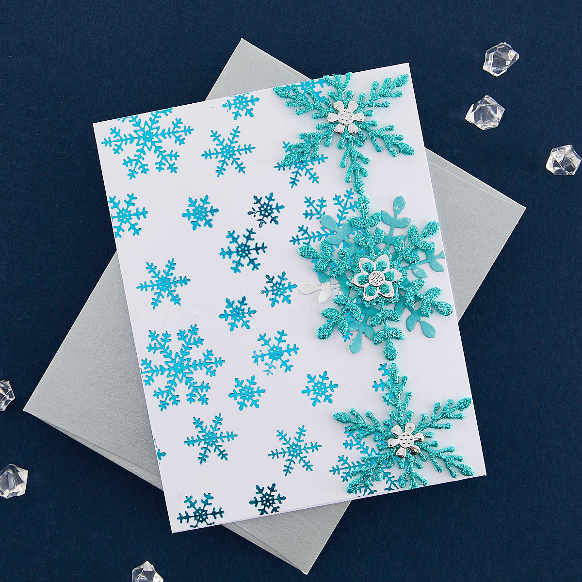 Spellbinders - Glimmering Snowflakes Hot Foil Plate & Die Set from the ...