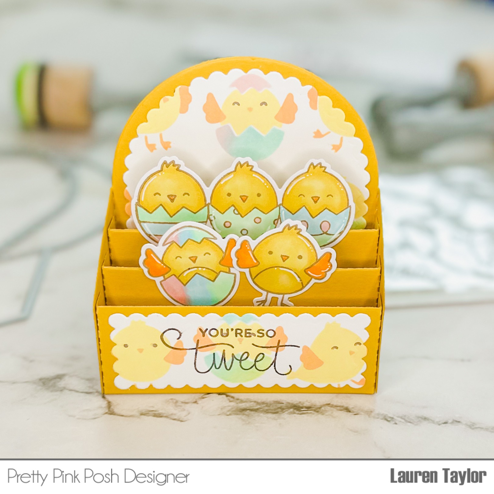 Pretty Pink Posh - Scallop Box Card Die, Pretty Pink Posh - Stamps ...