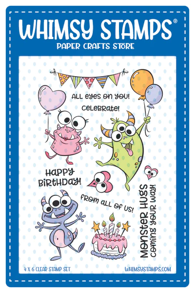 Whimsy Stamps - Party Monsters Clear Stamps, Whimsy Stamps - Stamps ...
